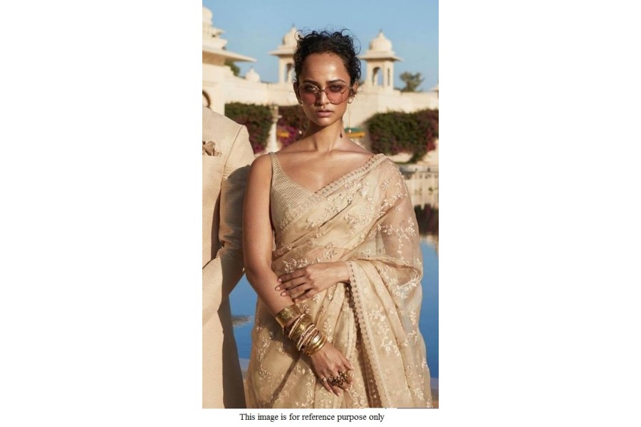 Buy Bollywood Sabyasachi Inspired Chikoo net saree in UK, USA and Canada Buy Bollywood Sabyasachi Inspired Chikoo net saree in UK, USA and Canada