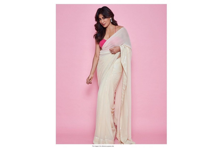 Buy Bollywood Chitrangada singh inspired white sequins saree in UK, USA ...