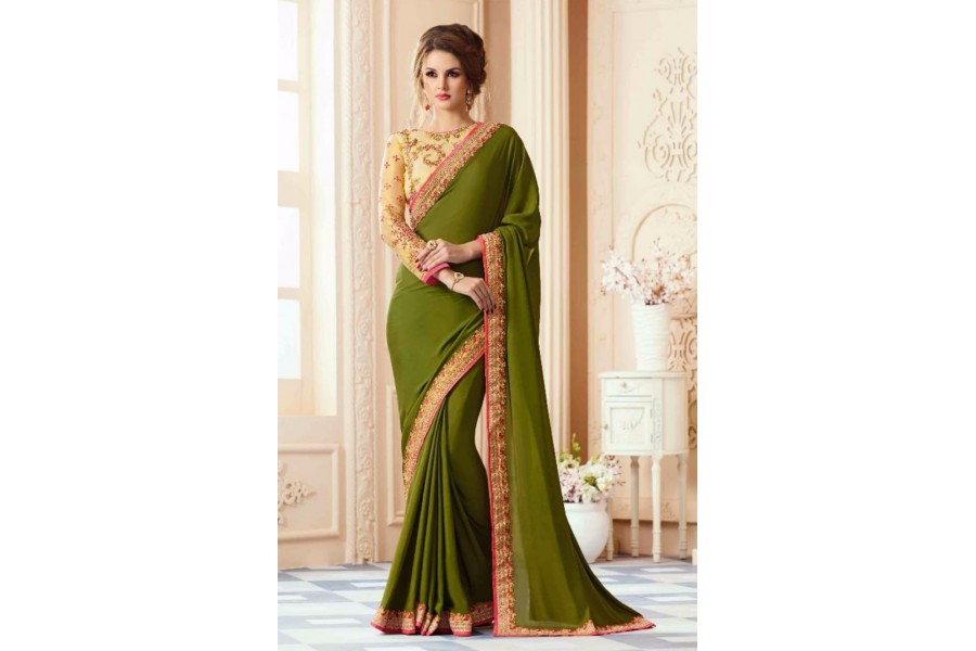 Party-wear-algae-green-designer-sarees-38009