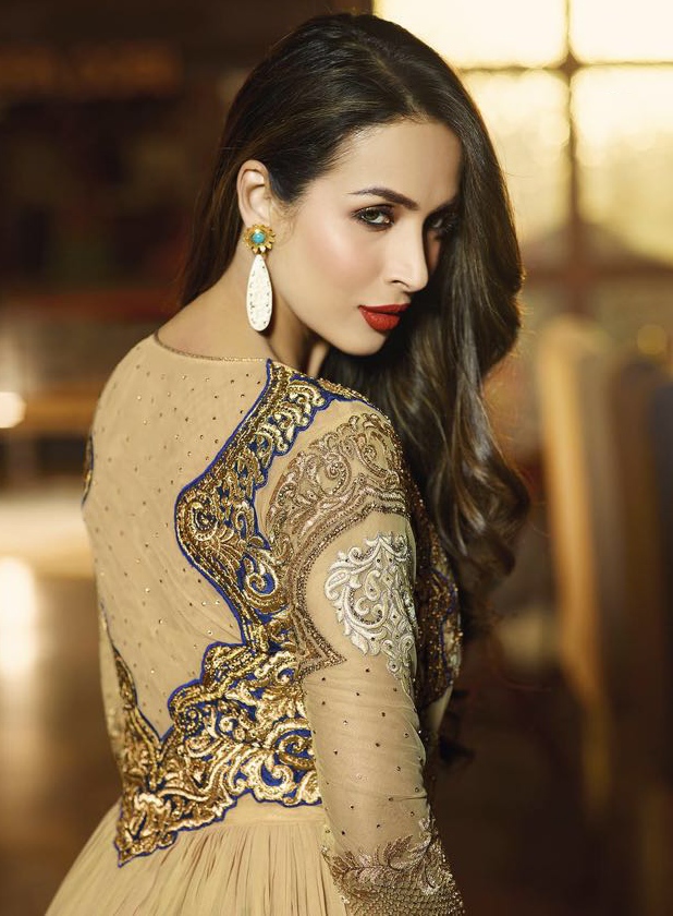 Buy Malaika Arora Khan Beige Designer Suit in UK, USA and Canada