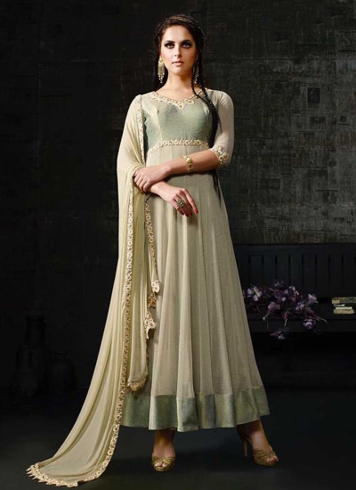 Buy Light pista green color shimmer lycra party wear anarkali kameez in ...